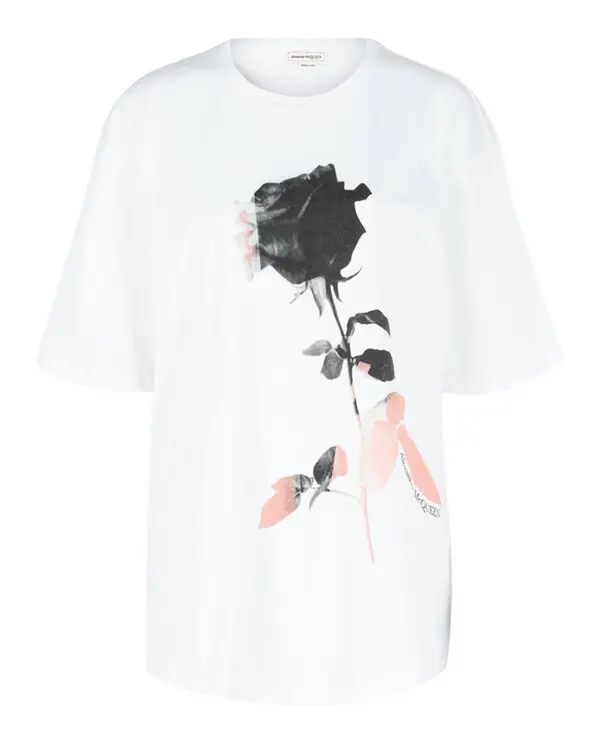 Givenchy Rose Print T-shirt - White