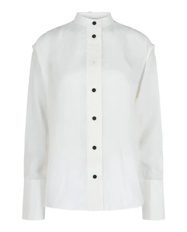 Alexander McQueen Irregular Pleat Blouse - White