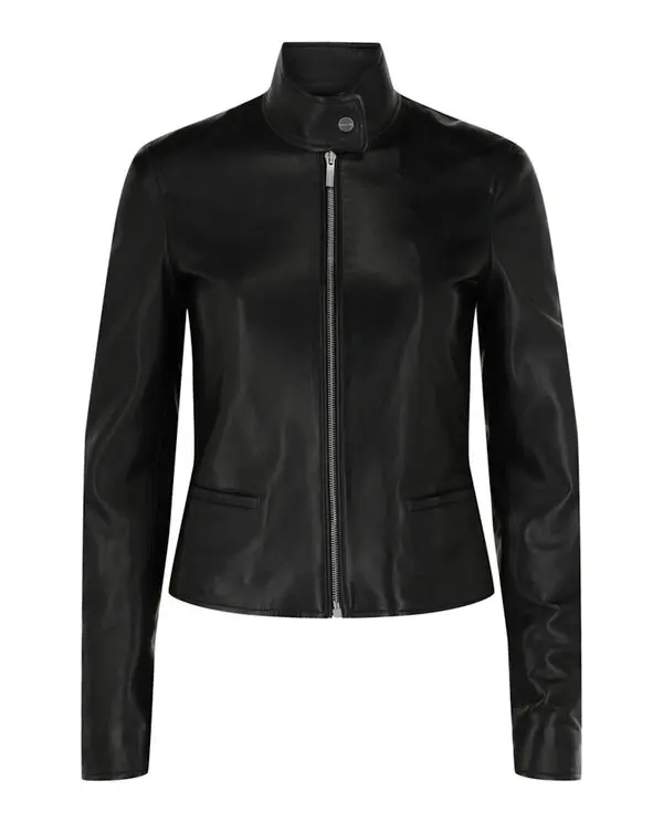 Bally Leather Biker Jacket - Black