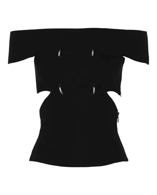 SLOWEAR Off-the-shoulder Top - Black