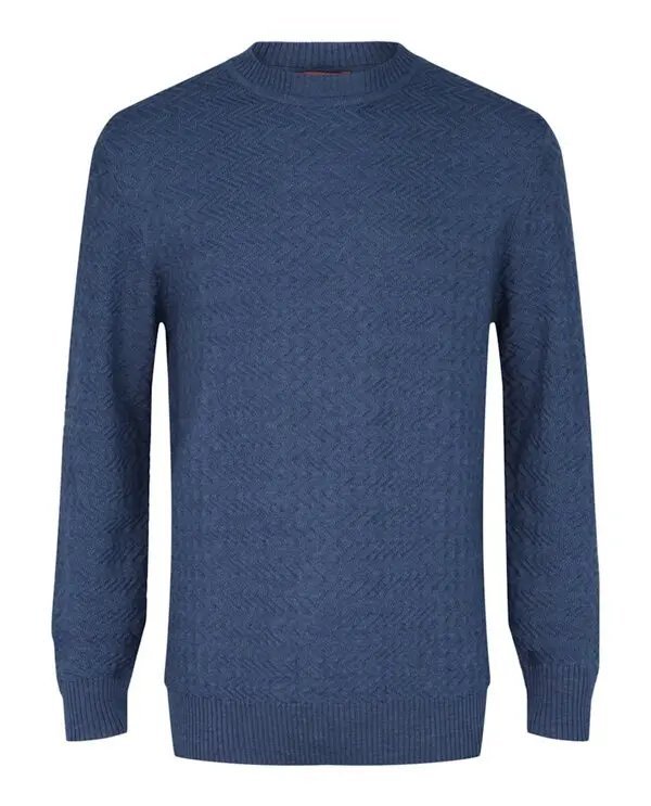 SLOWEAR Knit Crewneck Sweatshirt Sweater - Light Blue