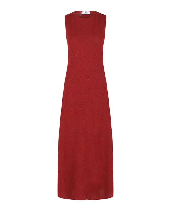 Missoni Metallic Chevron Maxi Dress - Red