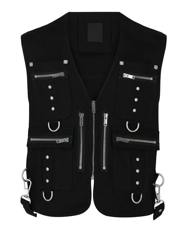 Givenchy Pocket Wool Vest - Black