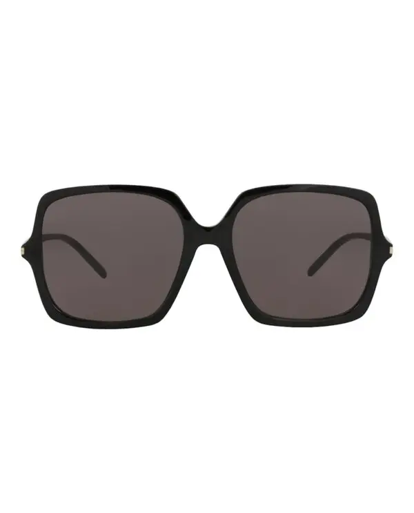 Saint Laurent Sunglasses Square Frame Recycled Acetate - Black Black Black (sl591/30014131/001)