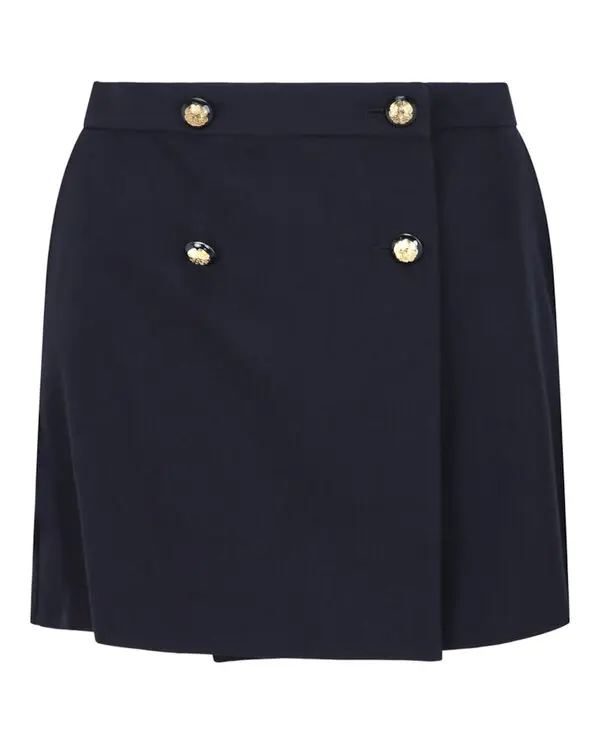 FERRAGAMO Military Detail Mini Skirt - Navy Blue
