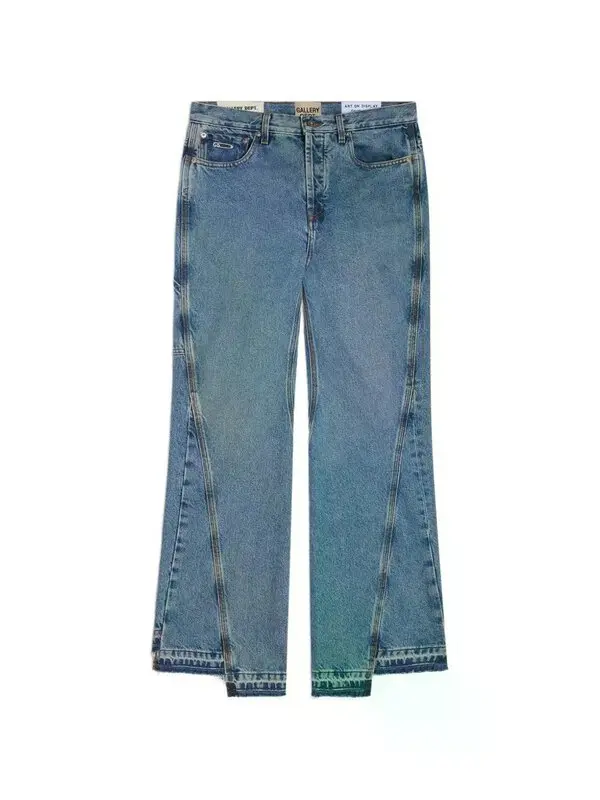 GALLERY DEPT. Light Frayed Hem Wide Leg Jeans - Blue