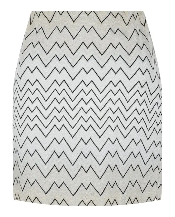 Missoni Chevron Print Mini Skirt - Beige With Dark Tones