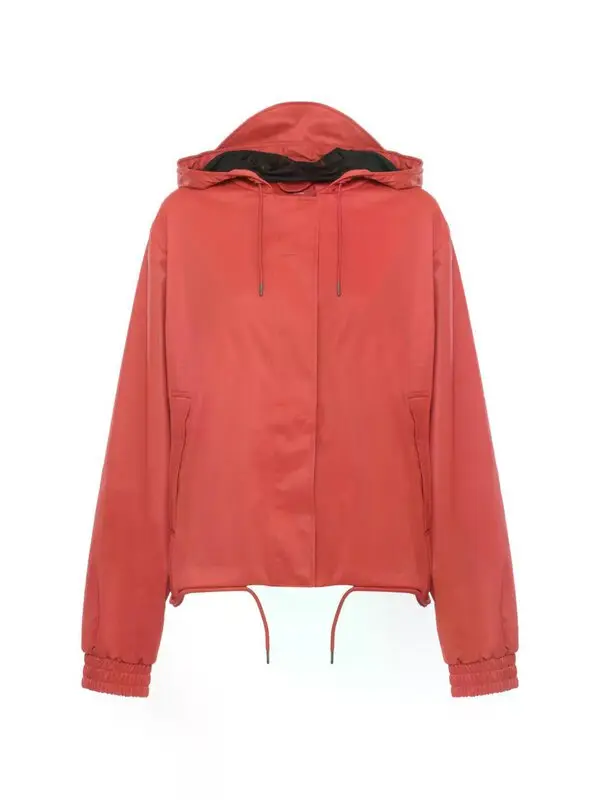 Rains Hooded Drawstring Jacket - Red