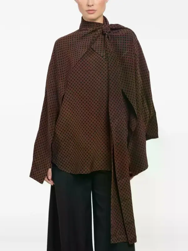PETAR PETROV Circles Blouse - Brown