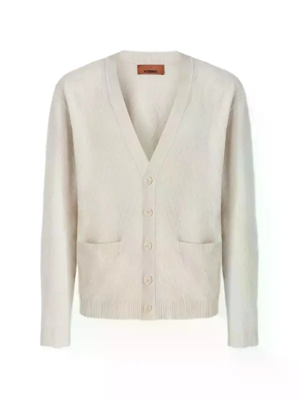 Missoni Textured V-neck Cardigan - Neutrals
