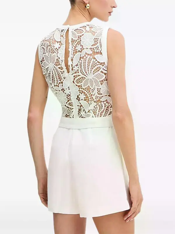 MORGAN Lace Belted Playsuit