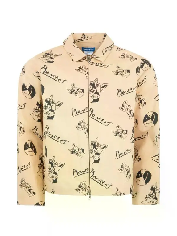 MARKET Smiley Cubism Patterned Jacket - Neutrals