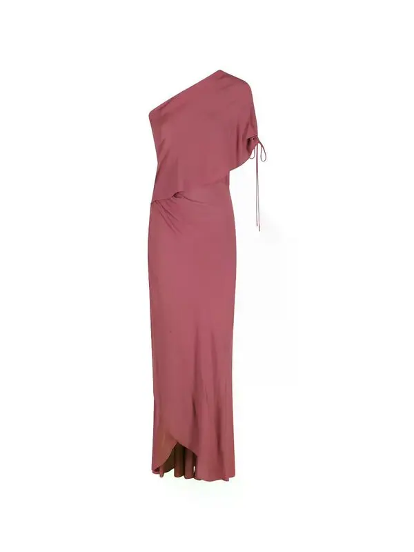 SEMICOUTURE Clara One-shoulder Maxi Dress - Pink