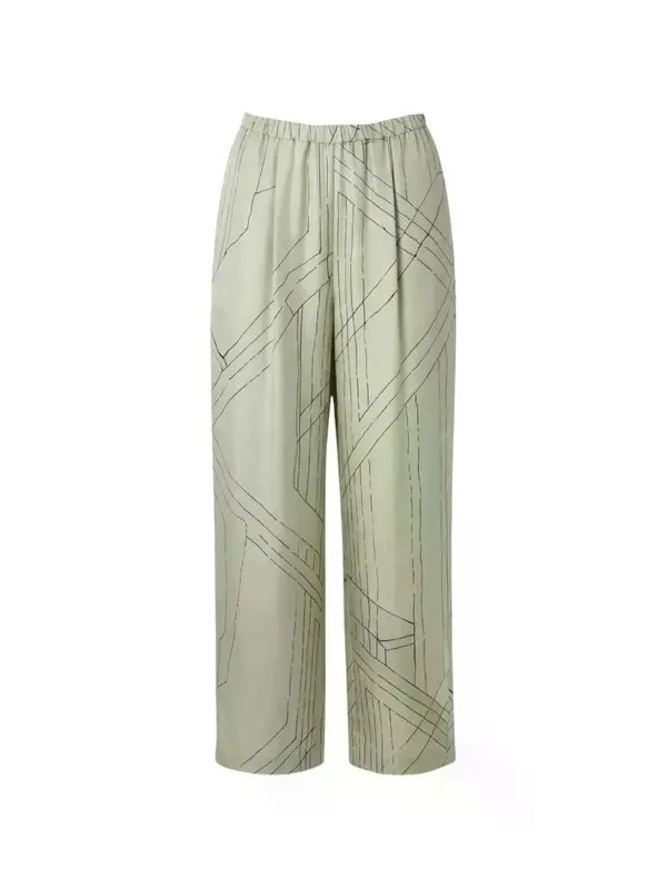ALYSI Patterned Trousers - Green