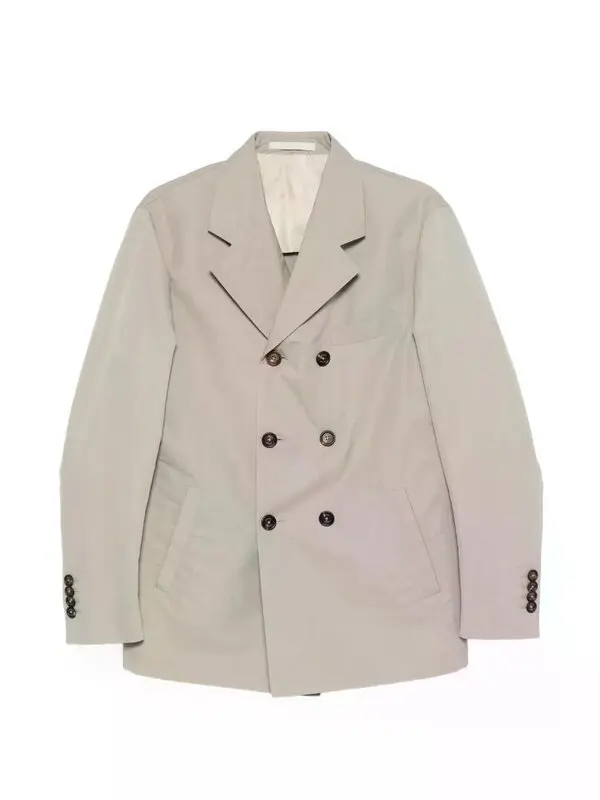 Eleventy Double-breasted Pea Coat - Green