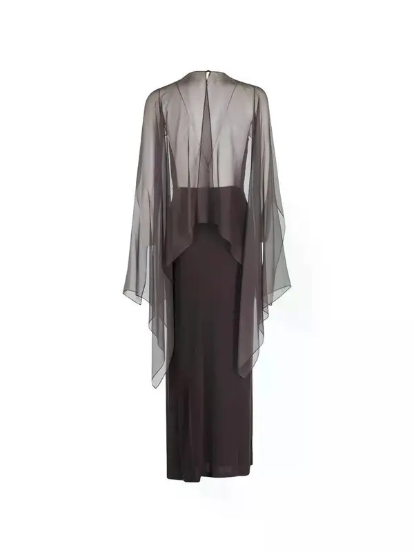 Alberta Ferretti Overlay Maxi Dress