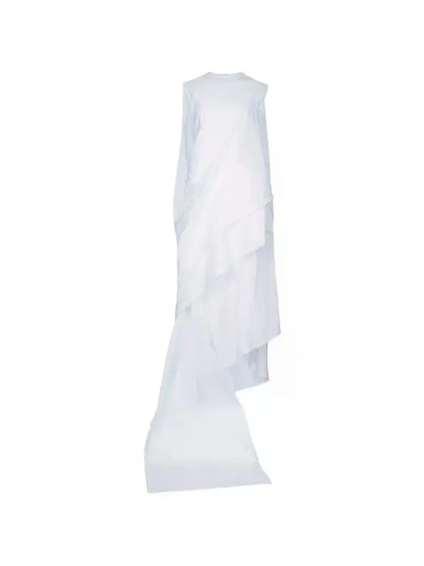 Jacquemus Ruffled Asymmetric Dress - White