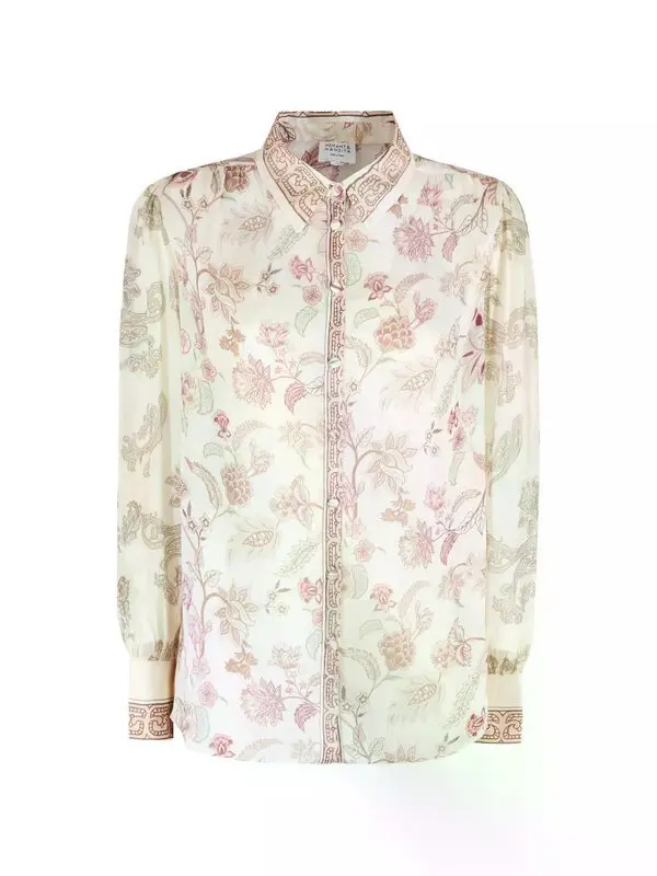 Hemant & Nandita Dani Floral Buttoned Shirt - Neutrals