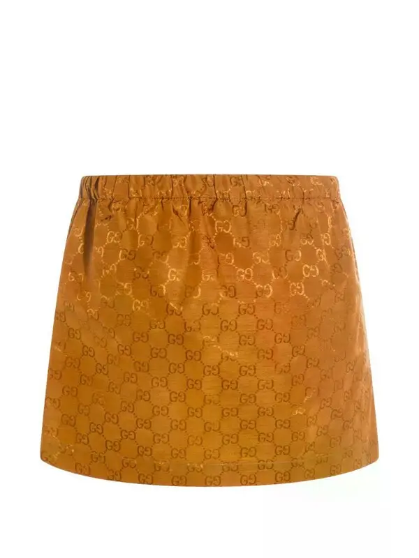 Gucci Drawstring Monogram Mini Skirt