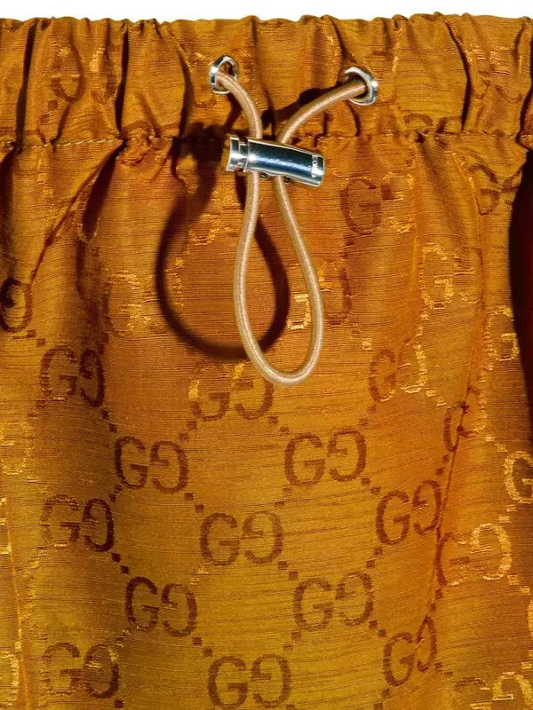 Gucci Drawstring Monogram Mini Skirt
