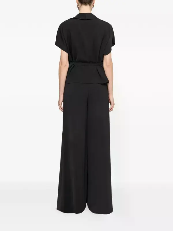 NISSA Belted V-neck Top