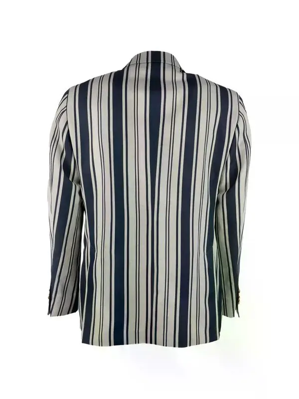 GABRIELE PASINI Striped Double-breasted Jacket - Blue