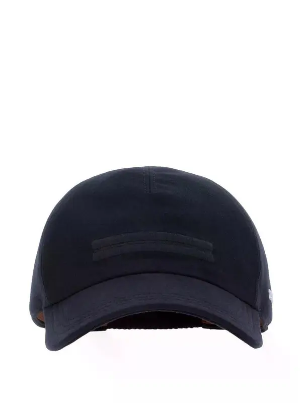 Zegna Logo Patch Cap - Blue