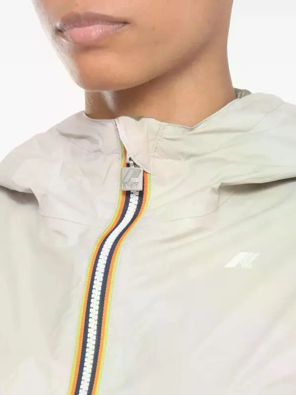 K-WAY Zip-up Reversible Hoodie Jacket - Neutrals