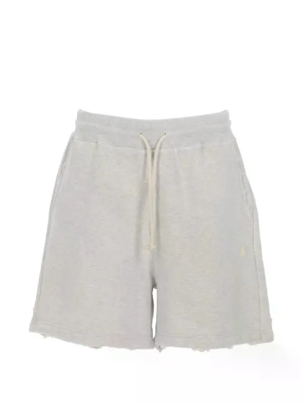 GOLDEN GOOSE Drawstring Frayed Shorts - Grey
