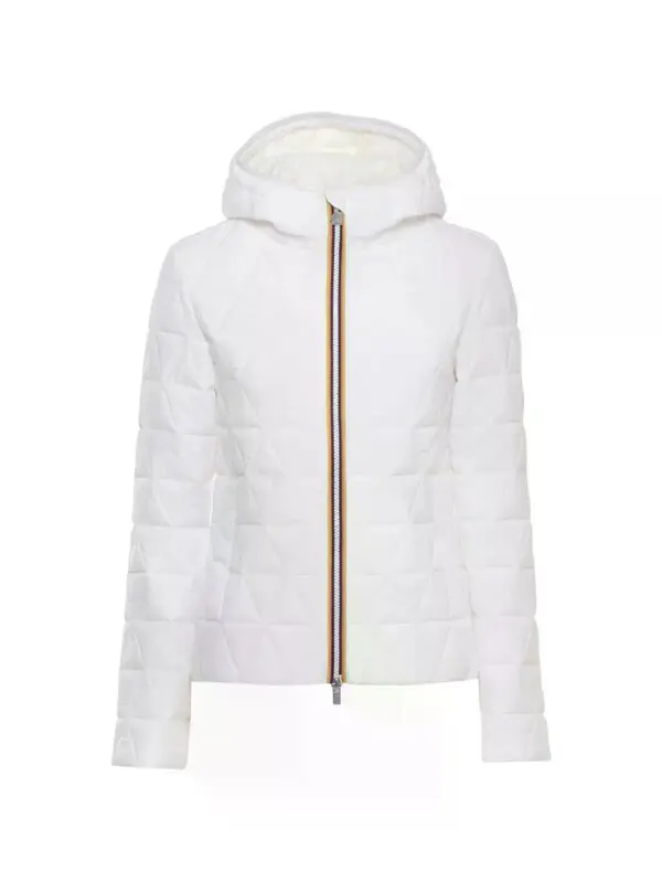 K-WAY Hooded Quilted Jacket - White