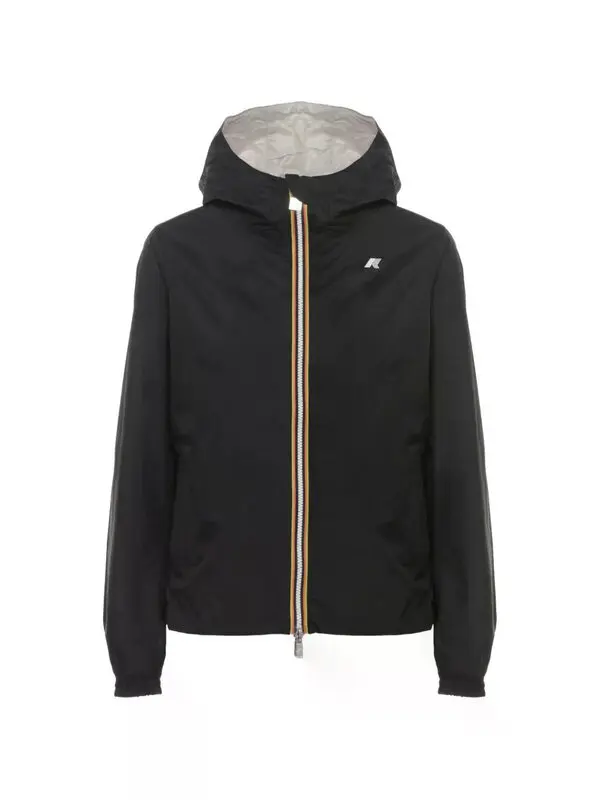 K-WAY Hooded Reversible Nylon Jacket - Black