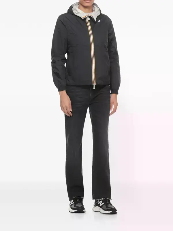 K-WAY Hooded Reversible Nylon Jacket - Black