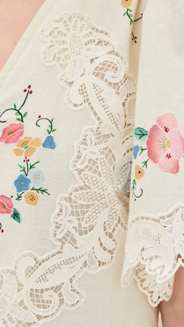 Sea Astrid Embroidery Midi Dress