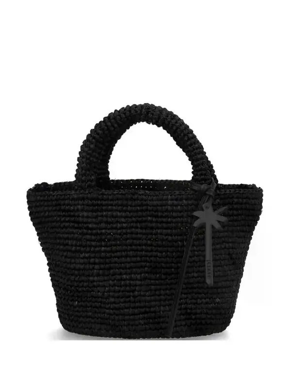 Manebí Woven Handle Shoulder Bag - Black