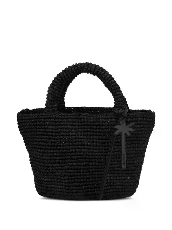 Manebí Woven Handle Shoulder Bag - Black