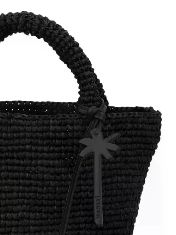 Manebí Woven Handle Shoulder Bag - Black