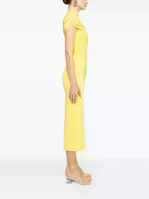 NISSA Ruched Midi Dress