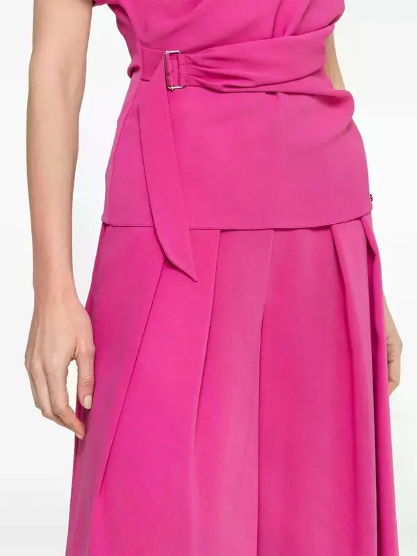 NISSA High-rise Palazzo Pants With Belt Detail