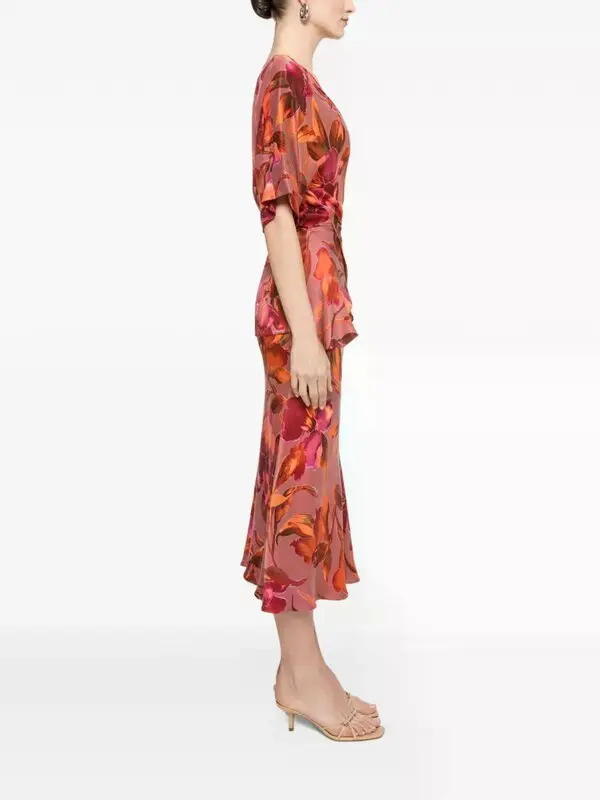 NISSA Printed V-neck Top