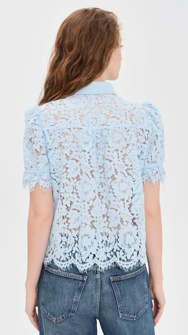 Generation Love Mina Lace Button-down Shirt