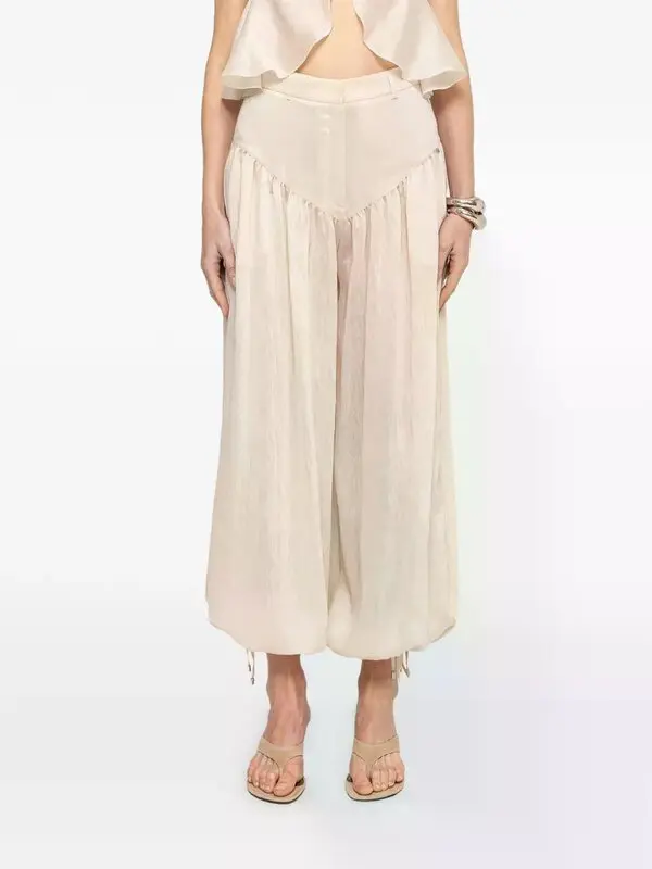 NISSA Balloon Fit Trousers - Neutrals