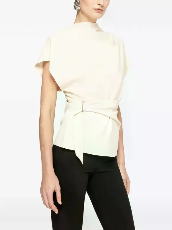 NISSA Draped Top - White