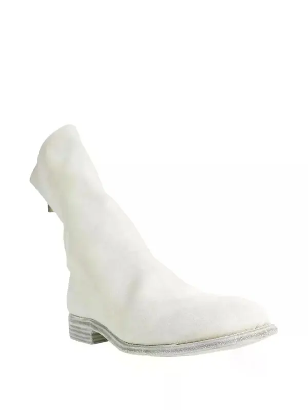 Guidi Zipped Ankle Boots - White