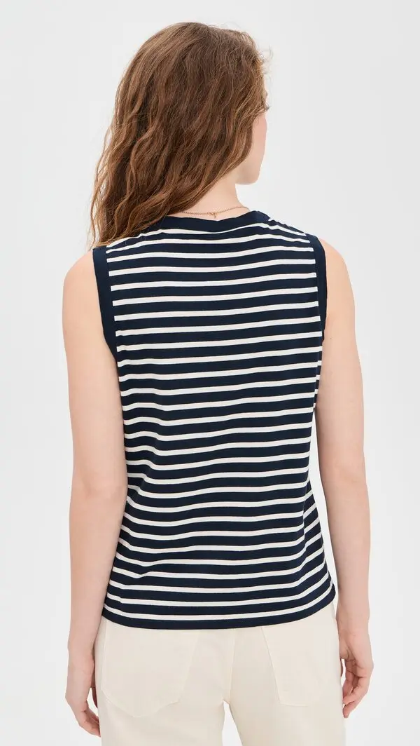 Kule Striped Cotton Tank Top