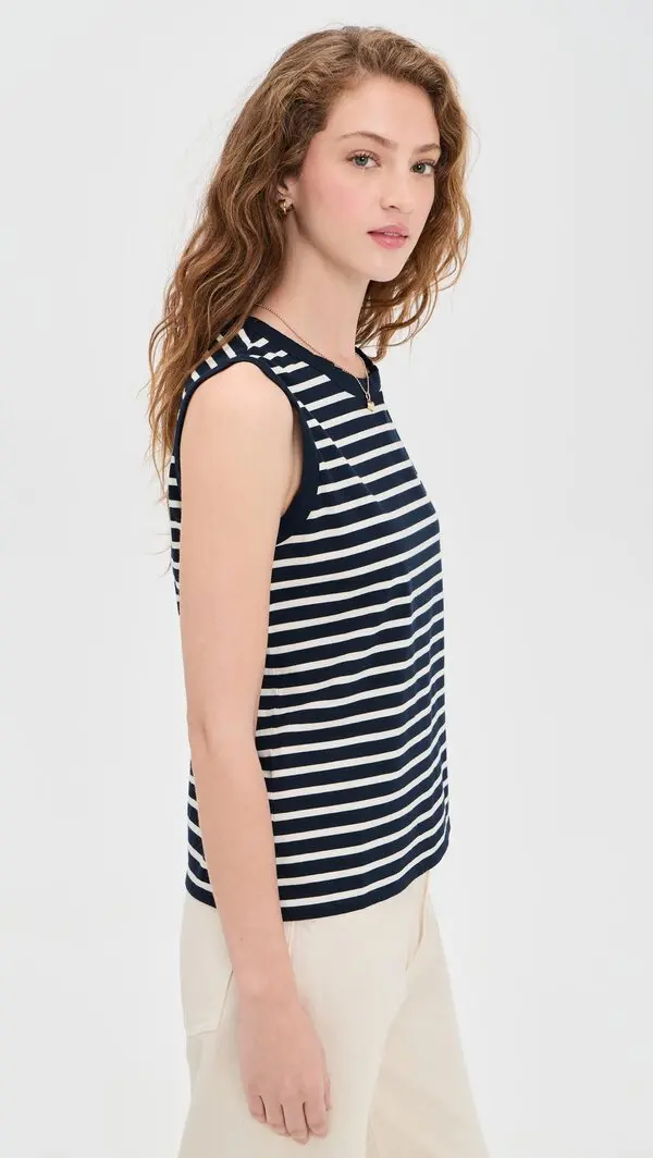 Kule Striped Cotton Tank Top