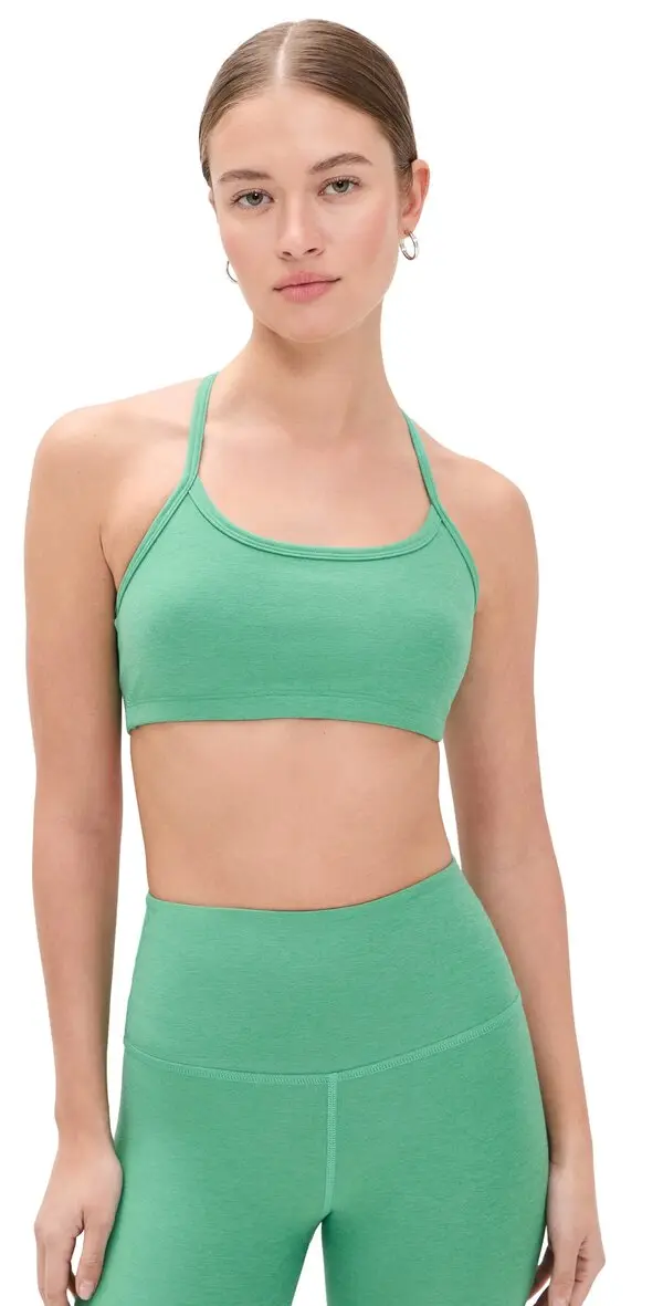 Beyond Yoga Slim Racerback Bra - Bright Emerald Heather