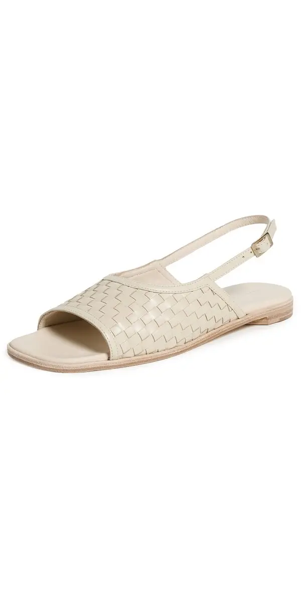 Freda Salvador Carmen Sandals - Vanilla Woven Calf