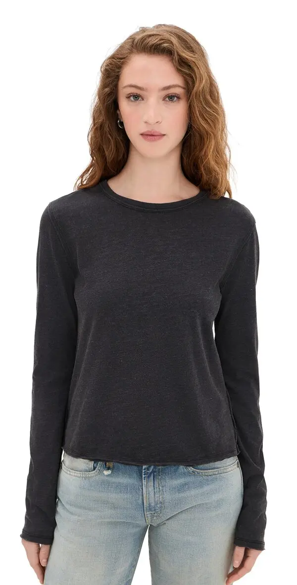 Free People Nova Long Sleeve Tee - Black