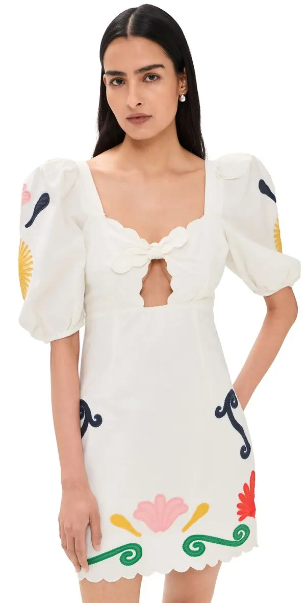 Carolina K Greta Mini Dress - Off White