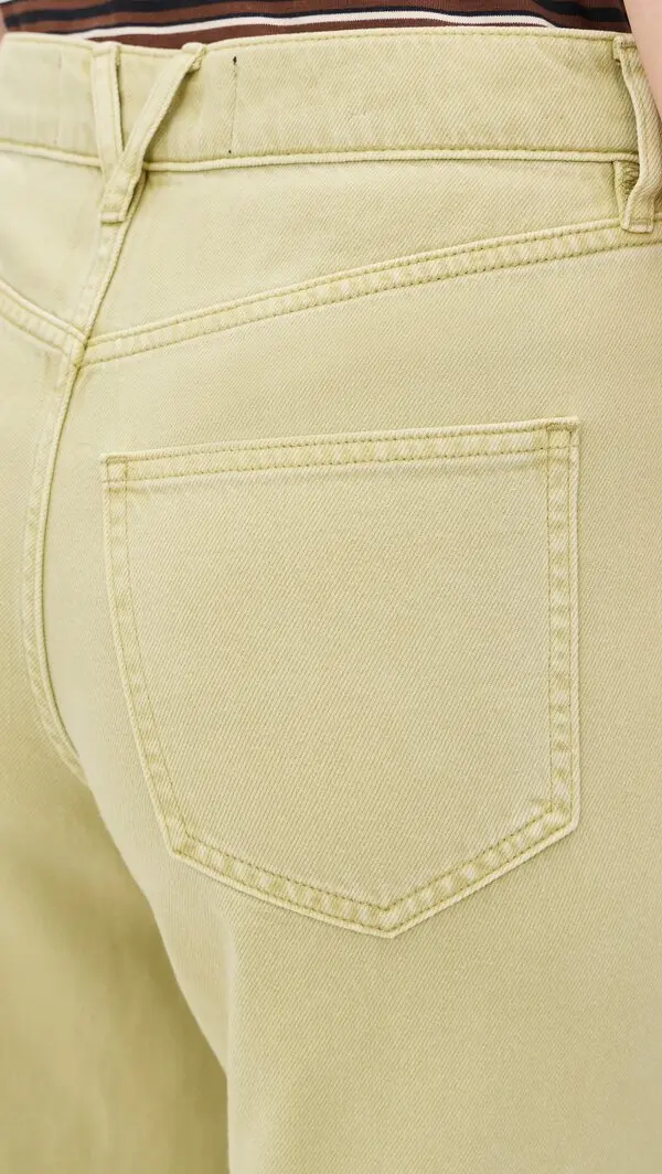 Veronica Beard Kasey Mid-rise Wide-leg Jeans - Pistachio